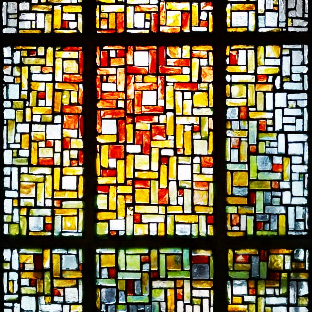 Dalle de Verre 'Squareset' panel ~ 1.8m square– Kitengela Glass