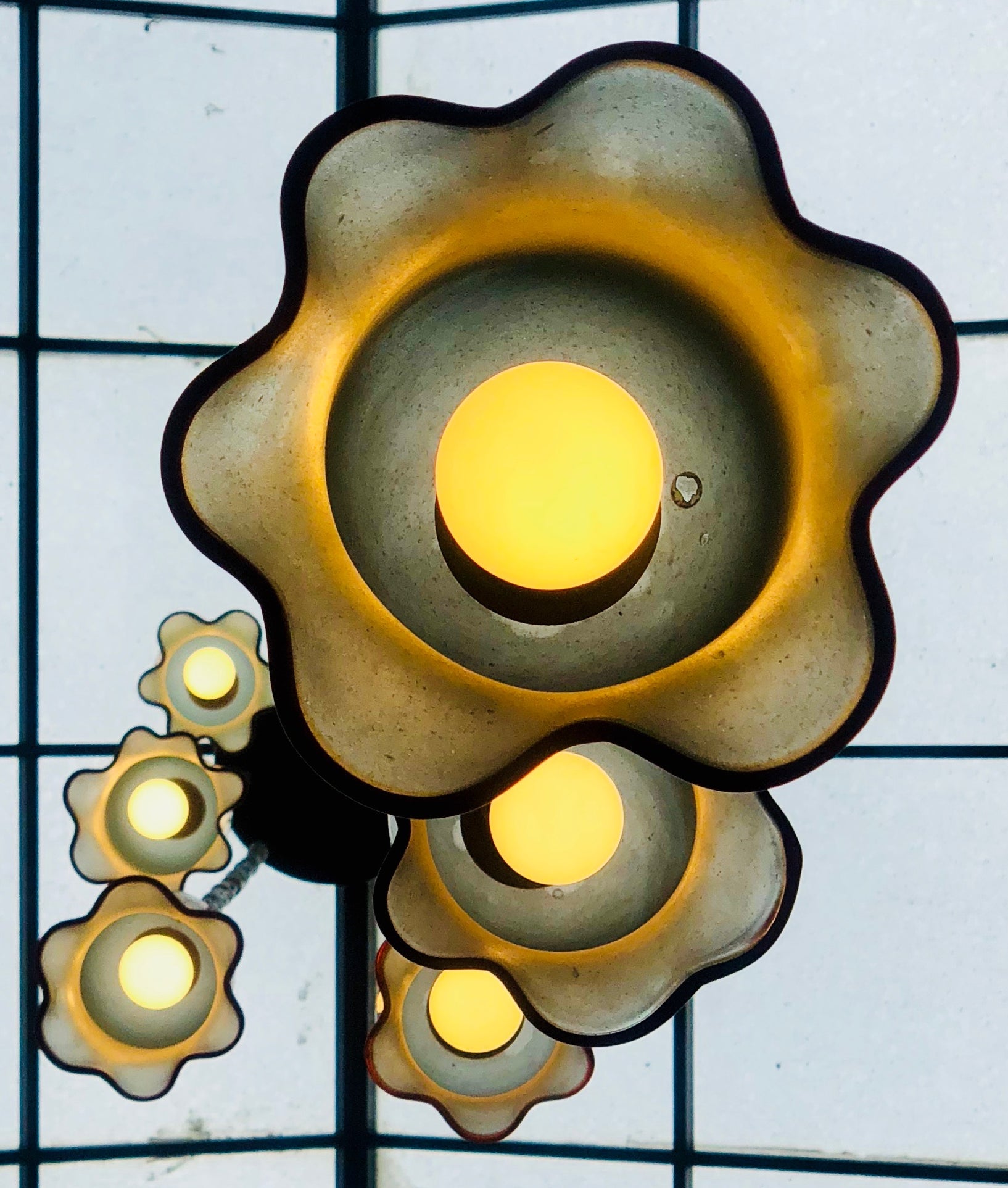 Chandelier 'Floppy Cups' hanging cluster – Kitengela Glass