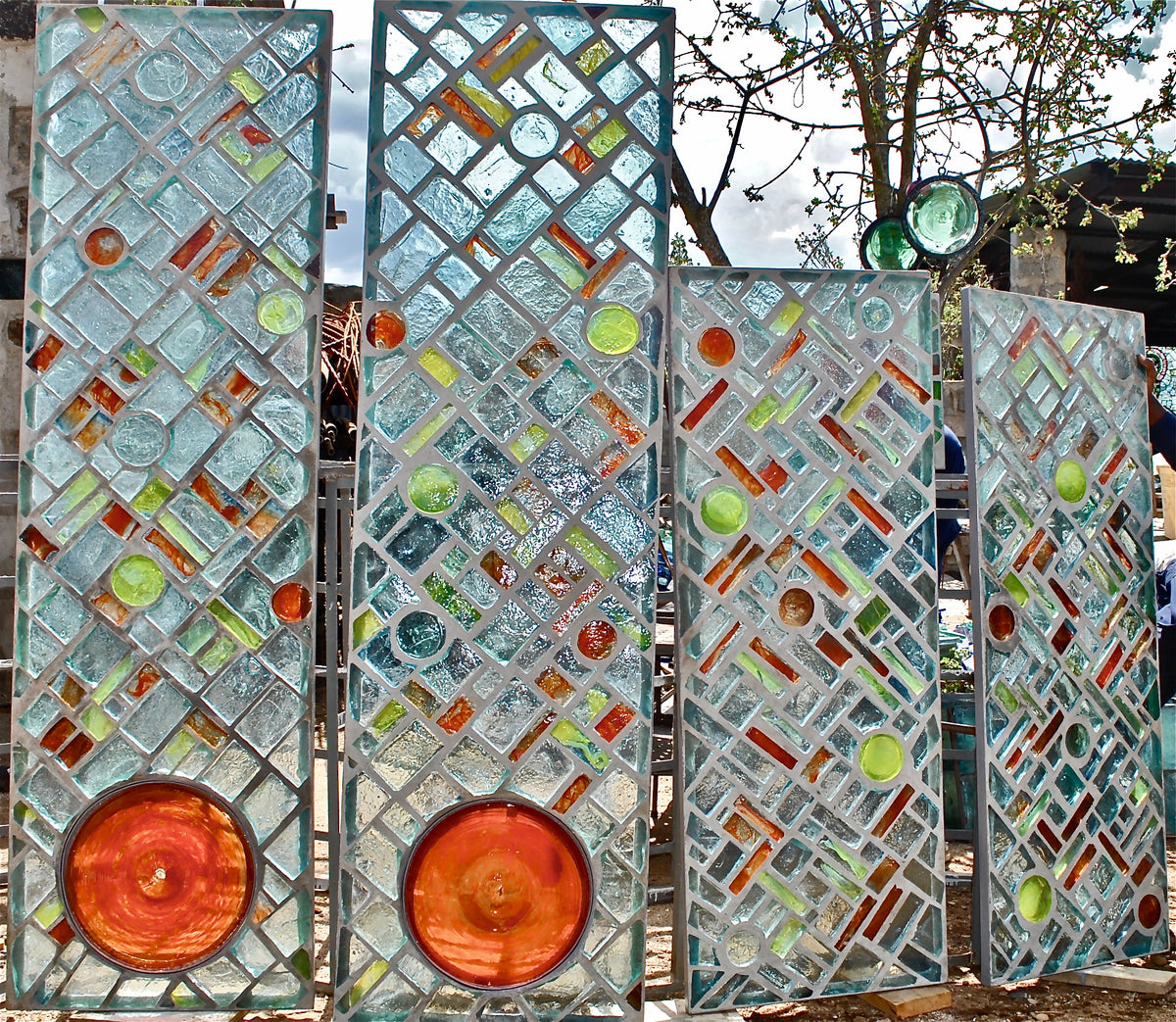 Dalle de Verre 'FLW 2' panel set– Kitengela Glass