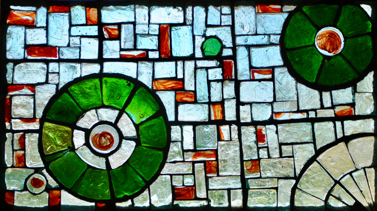 Dalle de Verre 'Wheelies' panels ~ 1 x 1.5m– Kitengela Glass