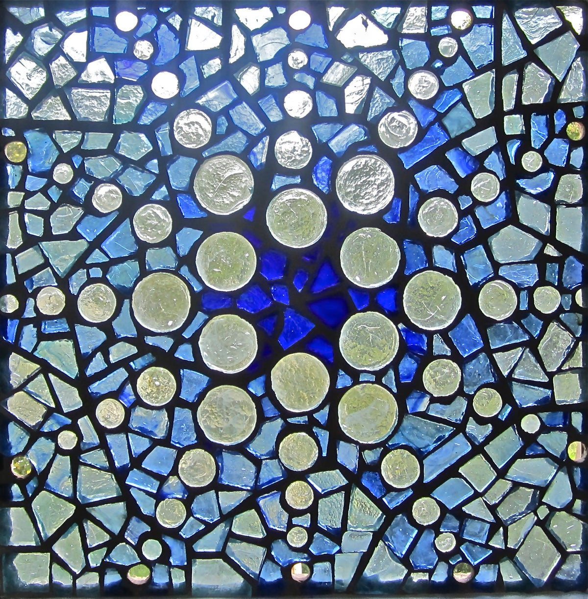 Dalle de Verre 'Meditation' panel ~ 1.4m square– Kitengela Glass
