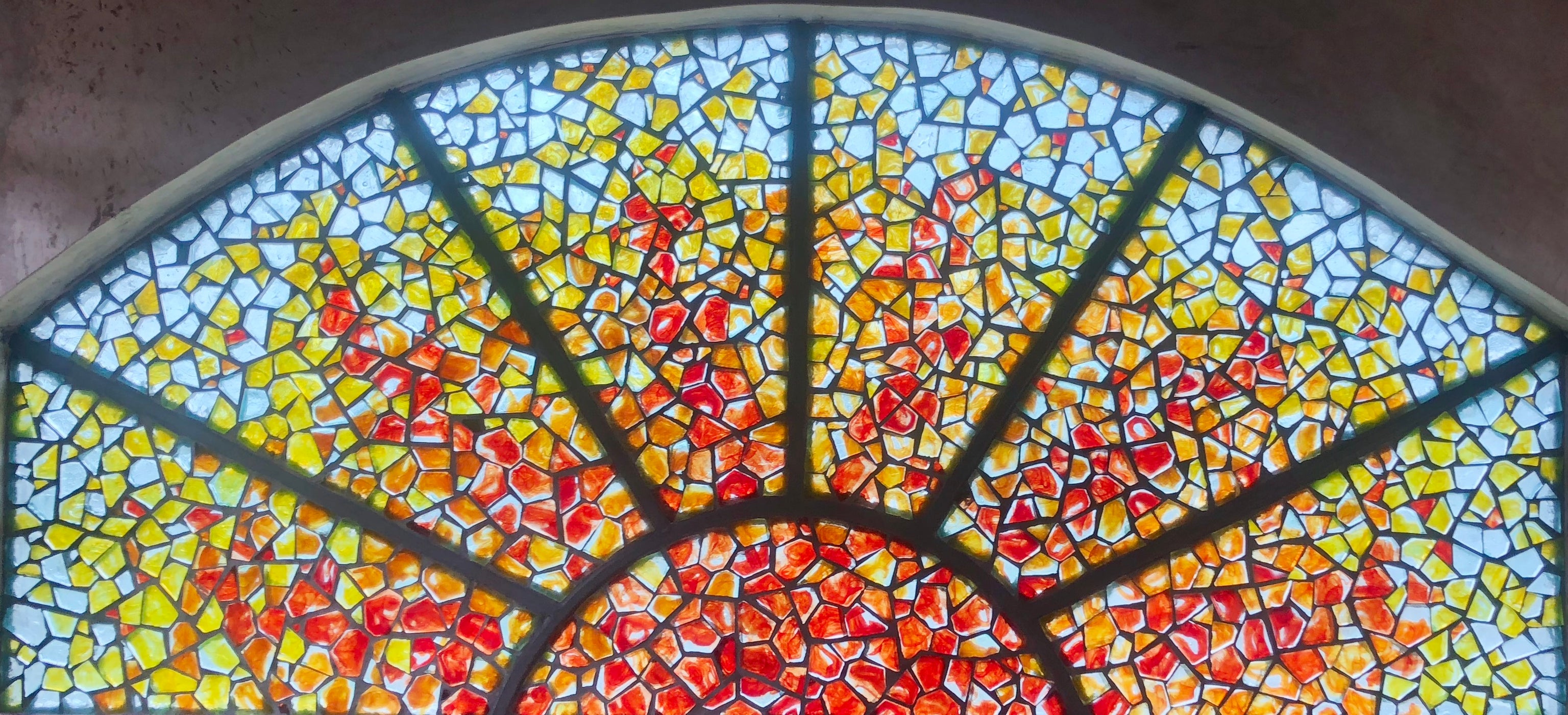 Dalle de Verre 'Sunrise' panel ~ 3.2m x 1.6m – Kitengela Glass