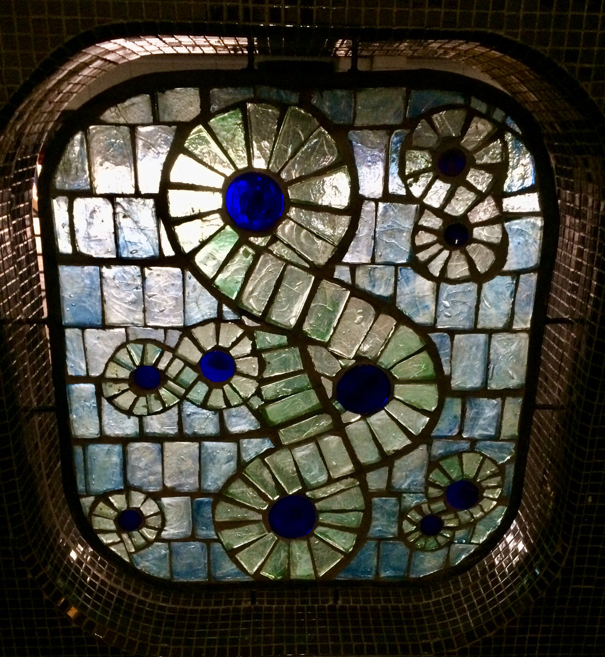 Dalle de Verre 'Wheels Of Commerce' panels– Kitengela Glass