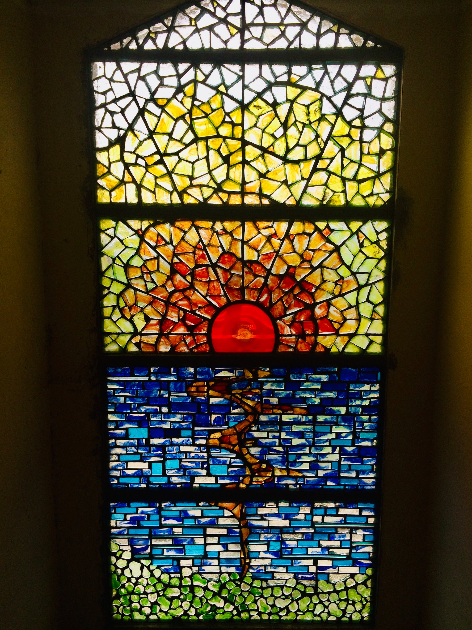 Dalle de Verre 'Upon Reflection' ~ 3.2m x 1m – Kitengela Glass