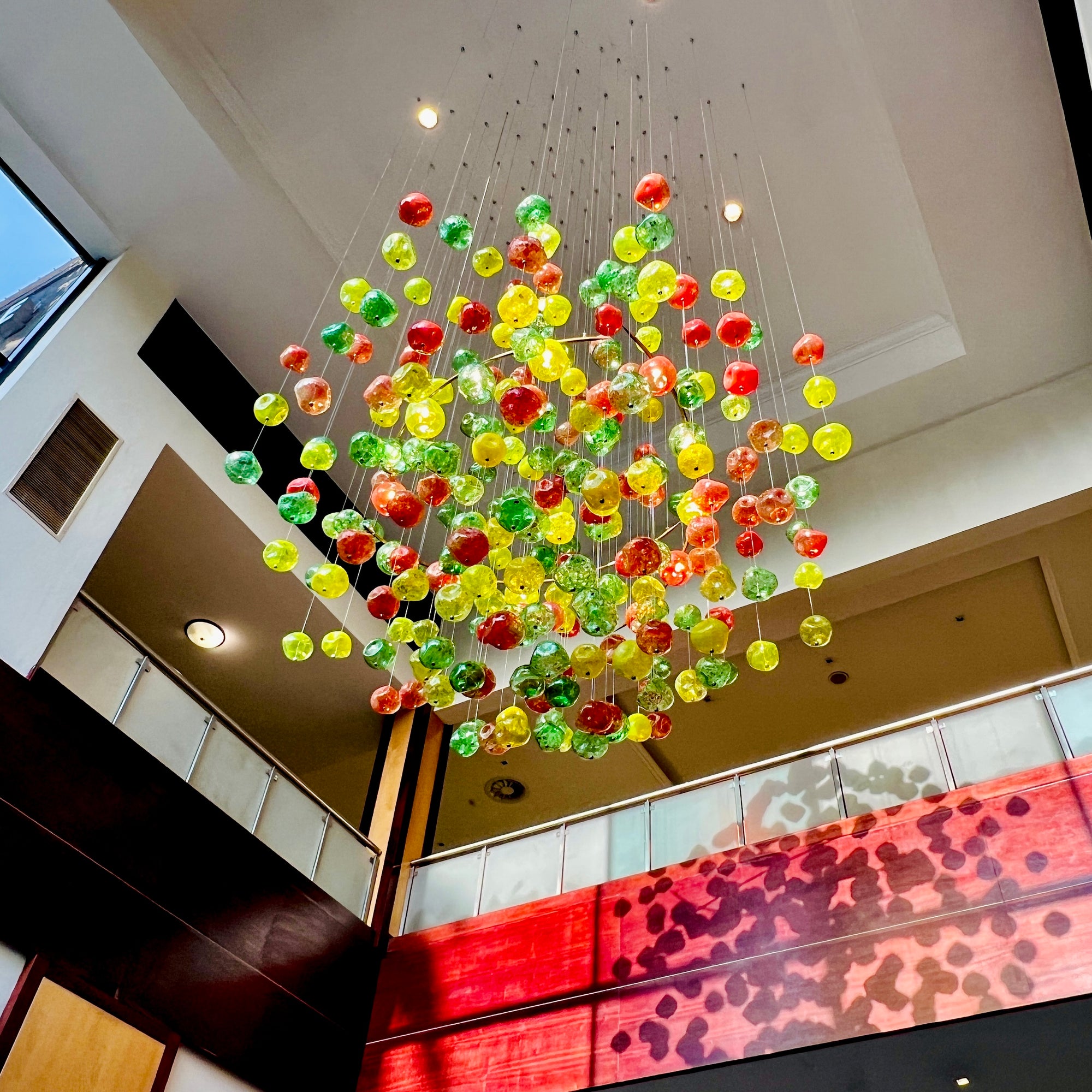 Chandelier 'Chromatic Cluster' hanging cluster – Kitengela Glass